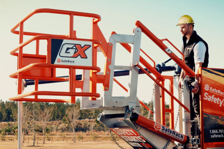 Insulation Facility Improves Worksite Safety with a Silo Top Loading Gangway - SafeRack