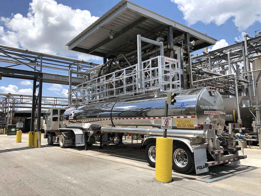 MaxRack installation for chemical loading station - SafeRack