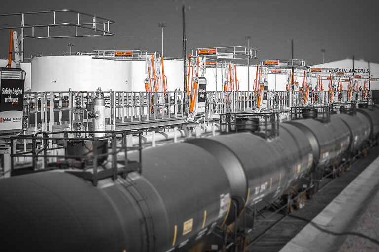 Multi Hatch Rail Car Loading Racks and Safety Cages - SafeRack